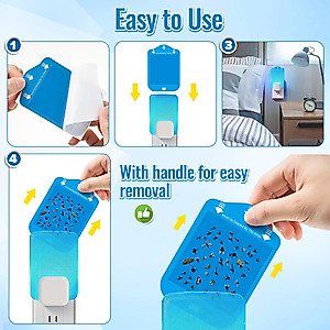 Qualirey 25 Pack Fly Trap Refill Cartridges Compatible with Raid Essentials Flying Insect Light Trap, Light Trap Refills Strong Glue Card for Fly Insect Bug Mosquito Gnat Trap Indoors