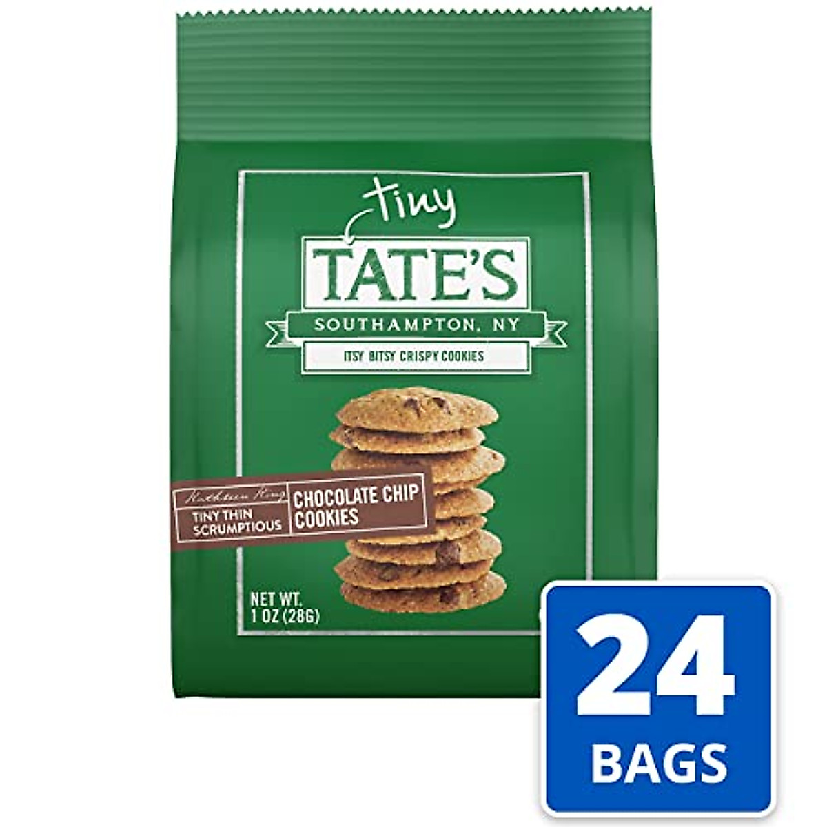 Tate's Bake Shop Tiny Chocolate Chip Cookies, 24 - 1 oz Bags