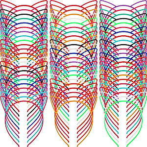 Chunyin 70 Pcs Cat Ears Headband for Kids Girls Women Plastic Headbands, 14 Colors (5 Pieces for Each Color)