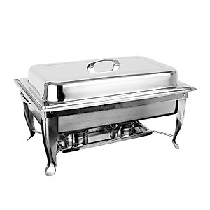 Thunder Group Stainless Steel 8 Quart Chafer, Foldable Frame