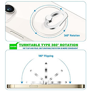 Cell Phone Ring Holder - JCHIEN Transparent Universal Finger Kickstand Cell Phone Ring Stand Holder Compatible with iPhone Samsung Smartphones