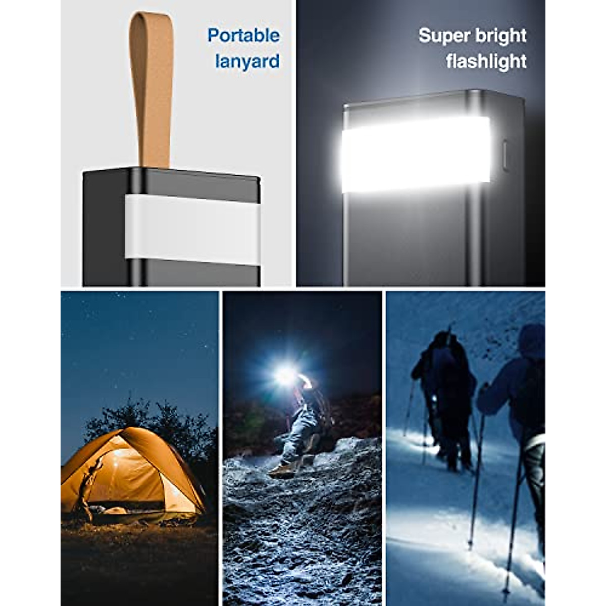 CABALAY 50000mAh Large Capacity Power Bank,22.5W 20W USB-C Portable Charger, QC PD Fast Charging Battery Pack, Flashlight and LED Display, for iPhone14 13/12/12 Pro Max /11 /iPad Samsung Galaxy22/21