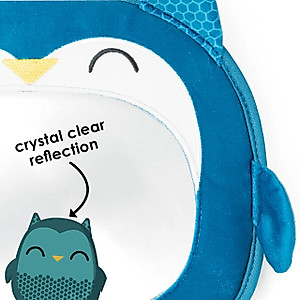 Diono Easy View Owl Character Baby Car Mirror, Safety Car Seat Mirror for Rear Facing Infant, Fully Adjustable, Wide Crystal Clear View, Shatterproof, Crash Tested