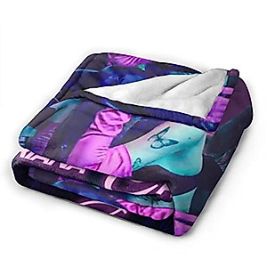 Ariana Grande Blanket Ultra-Soft Throw Blanket Singer Blanket Flannel Blanket Portable Throw Blanket for Living Room Couch Sofa Car Ariana Grande Merch Fans Gift 80x60 in