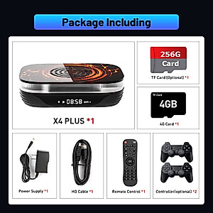 Kinhank Super Console X4 Plus video Game Console with 90000+Games, EmuELEC 4.6/Android 11.0/CoreE，Retro Game Console Compatible with Most Emulators,S905x4,8K UHD Display