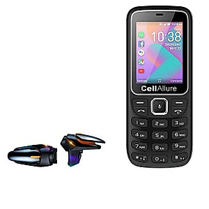 BoxWave Gaming Gear Compatible with CellAllure Smart Temp - Touchscreen QuickTrigger Auto, Trigger Buttons Autofire Gaming Mobile FPS - Jet Black