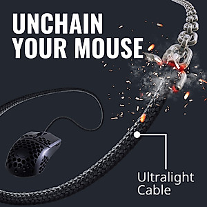 Cooler Master MM710 53G Gaming Mouse with Lightweight Honeycomb Shell, Ultralight Ultraweave Cable, Pixart 3389 16000 DPI Optical Sensor