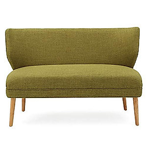 Christopher Knight Home Desdemona Mid-Century Fabric Loveseat, Green