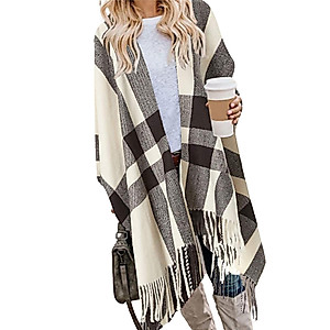 Breezy Lane Shawl Wraps for Women Ponchos Ruana Wraps Cardigan Holiday Gifts for Women