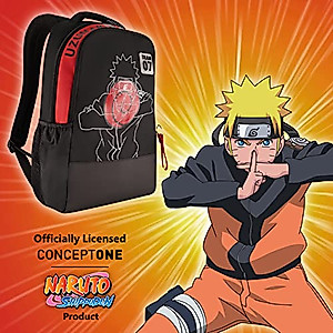 Naruto 15 Inch Sleeve Laptop Backpack, Padded Computer Bag for Commute or Travel, Team 7, One Size