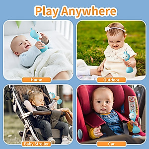 alilo Yoyo Talking Bunny Baby Singing Musical Rattle, Mimicking Toys Repeats What You Say, Preloaded 90+ Quality Audio Content, ABC/Number/Notes Learning Toys for Toddlers, Infant Newborn Baby Gifts