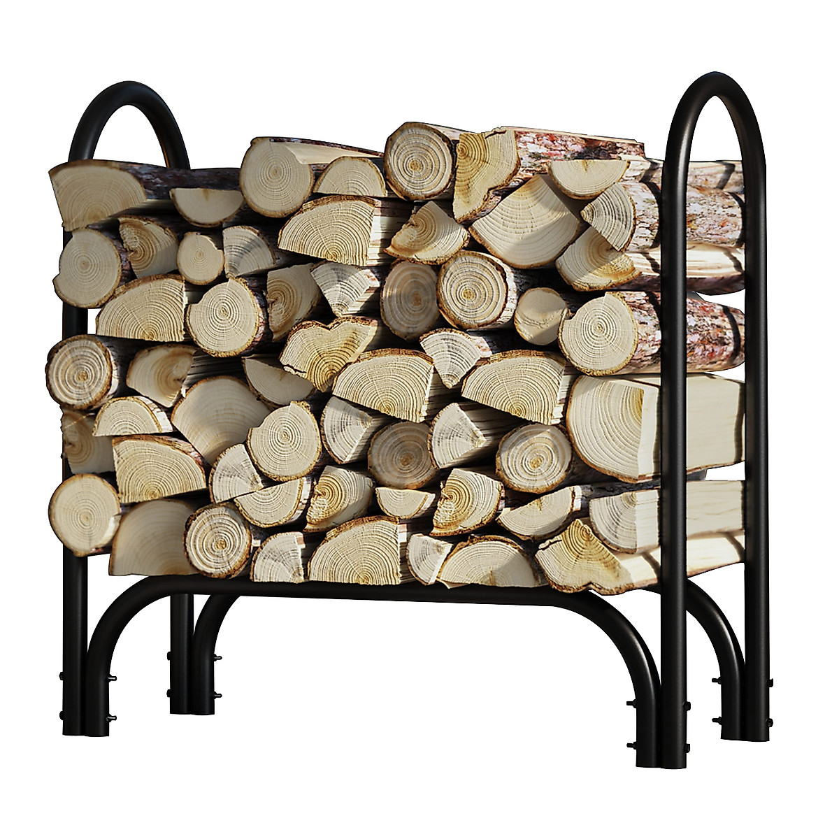 Fire Beauty Firewood Rack Log Holder,Log Storage Holder,Storage Rack,Firewood Stacker for Fireplace Indoor Outdoor(Middle)