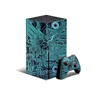 Design Skinz Electric Circuit Board V5 - Full-Body Cover Wrap Removable Vinyl Decal Skin Kit Compatible with The Microsoft Xbox ONE S
