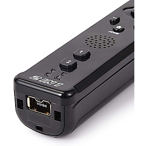 LUXMO PREMIUM 2 in 1 Wii Nunchuck Controller with Motion Plus 2 Packs,Wii Remote Controllers Replacement Remote Game Controller for Wii Wii U Console w/Wrist Strap (Black)