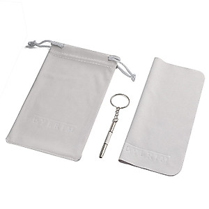 EYLRIM Square Frame Clear Lens Glasses Non Prescription Eyeglasses(A5 Transparent pink)