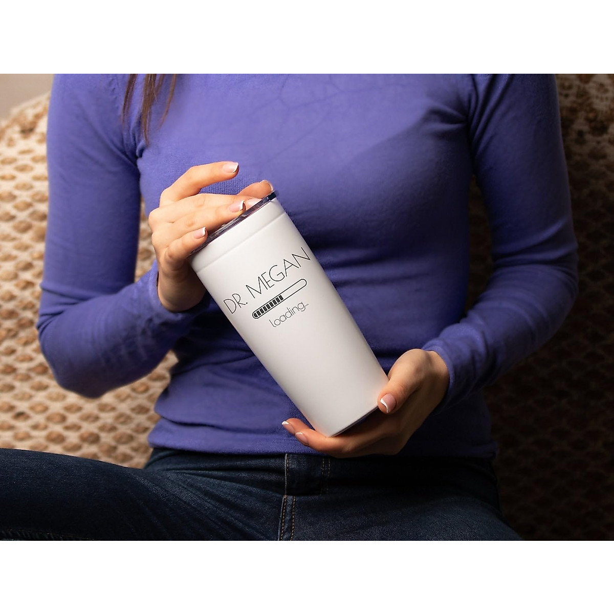 Phd Loading Tumbler, Personalized Dr Loading Gift, Phd In Progress Travel Mug, Future Doctor Outdoor Cup, Doctor Name Stainless Steel Mug (30 oz)