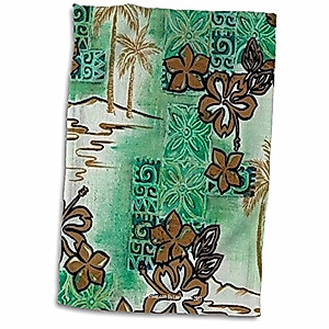 3dRose Lee Hiller Designs 50s Retro Print - Atomic Martini Tiki Club - Towels (twl-4955-1)