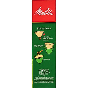 Melitta #4 Coffee Filters, Natural Brown, 2 Pack of 100 Filters.