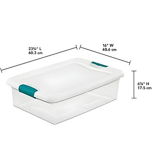 Large Storage Bins With Lids - Clear Plastic Storage Bins 32-qt, Versatile Storage Boxes With Lids For Easy Organizing, Perfect For Under Bed Storage Containers, Snacks, Crafts, Legos, Tools, LDX3358