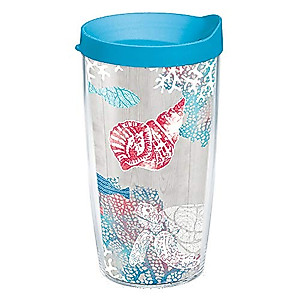 Tervis Ocean Life Dive Made in USA Double Walled Insulated Tumbler Cup Keeps Drinks Cold & Hot, 16oz Classic, Ocean Life Dive