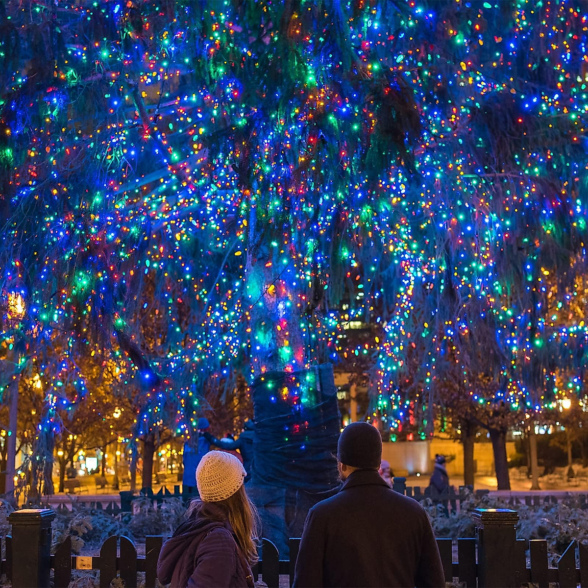 Fairy Lights Plug in with Remote and Timer, 200 LED Waterproof String Lights Indoor Outdoor Twinkle Lights Plug in, Upgraded 8 Modes Twinkle String Lights for Room Wedding Xmas Party (Multi-Colored)