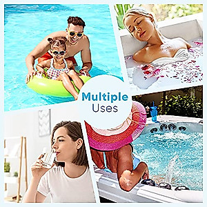 PoolTopia 7-Way Pool and Spa Test Strips, 125 Strips for Testing pH, Chlorine, Bromine, Water Hardness, Alkalinity & More - Pool, Spa and Hot Tub Test Strips