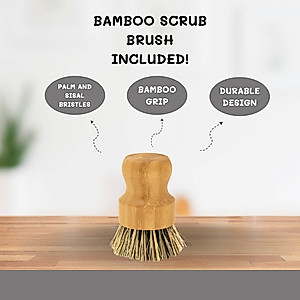 Zenera Instant Dry Sink Caddy Organizer - Fast Drying Stone Sink Caddy - Water Absorbing Stone - Bamboo Brush Included