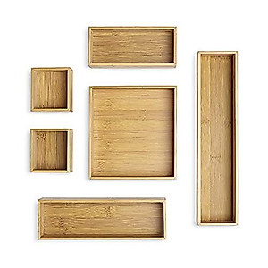 Whitmor 6-Piece Bamboo Drawer Organizers