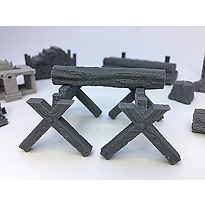 HERO Creations Lumber Mill RPG - Dungeons and Dragons - DND - Pathfinder - Diorama - Figurine Miniature (Gray/Unpainted)