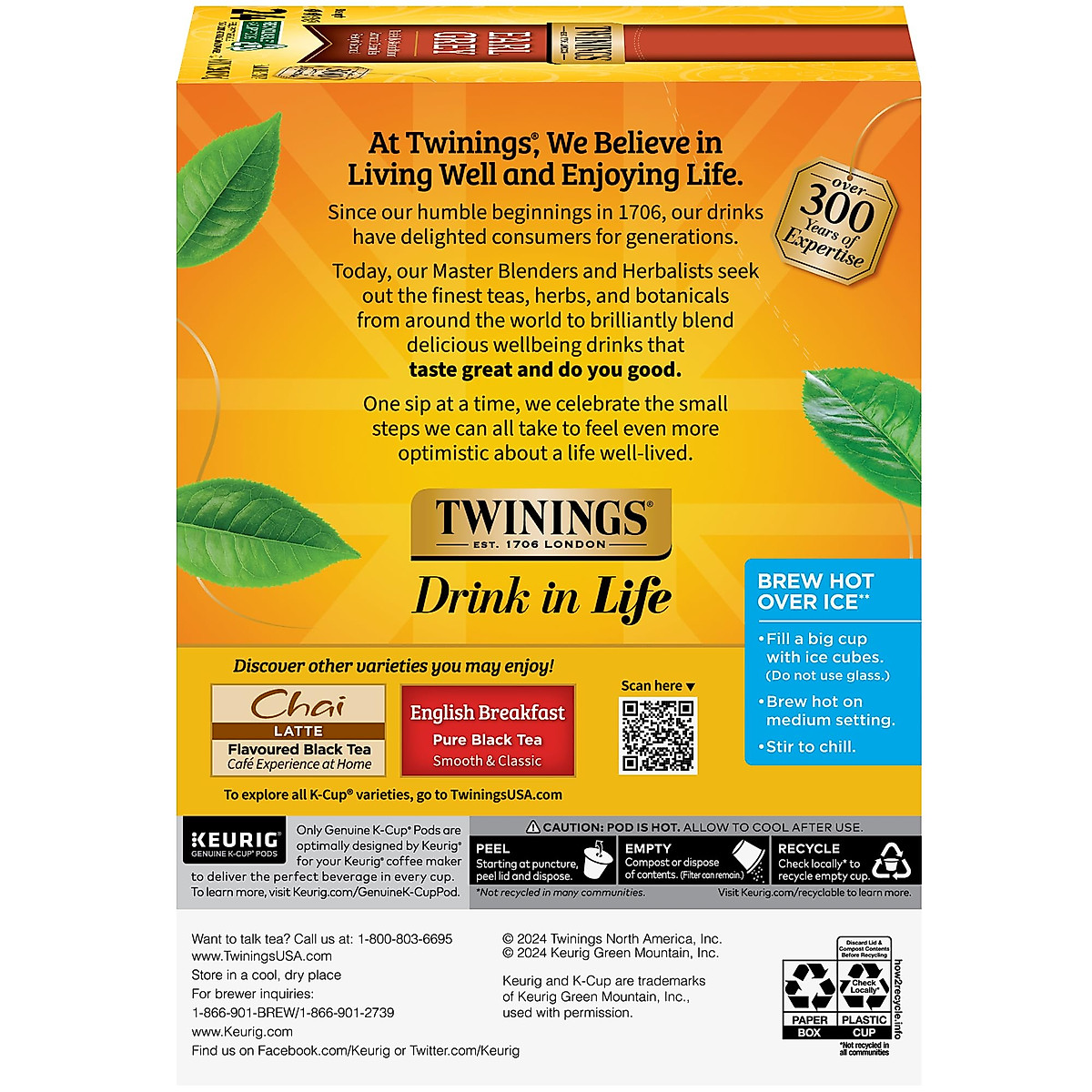 Twinings Earl Grey Tea Keurig K-Cup Pods (48 Count)