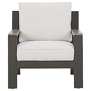Signature Design by Ashley Outdoor Tropicava HDPE Patio Lounge Chair, Taupe