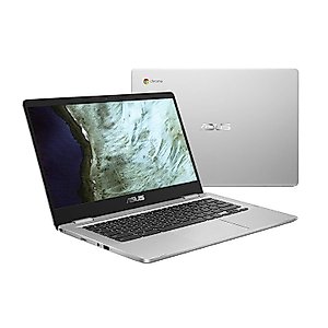 ASUS Chromebook 15.6" FHD 1080P Touchscreen with Intel Quad Core Pentium Processor N4200, 4GB RAM, 64GB SSD Storage, Webcam, 802.11AC WiFi, Bluetooth, USB3.1 Type-C, Google Chrome OS-Silver (Renewed)
