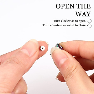 Jstyle Screw Back Stud Earrings Set 20G Surgical Steel Cubic Zirconia Cartilage Piercing Jewelry for Women Men Sensitive Ears CZ Tragus Helix Flat Back Earrings Stud Colorful