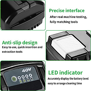 40V 6.0Ah Lithium Battery Replacement for All Ryobi 40-Volt Power Tools OP4060 OP4040 OP4060A OP4015 OP4026A OP40201 OP4050A OP4015 OP4030 OP40401 for Cordless Power Tools RY40250 RY40620 RY40403，