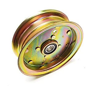 2 Heavy Duty Flat Idler Pulleys Compatible with Craftsman Poulan Husqvarna Pulley Number 539132728, 589766101, 589766102, 539131148, or 539112196