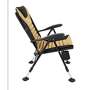 Kuma Outdoor Gear Off Grid Chair, Ultimate Portable Luxury Rugged Outdoor Folding Chair for Camping, Glamping, Sports & Outdoor Adventures (Sierra/Black)