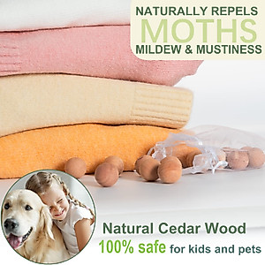 22L Cashmere Sweater Storage Bag with Natural Cedar Ball, Breathable Cashmere Protection Pouch Friendly For Woolen Cashmere Sweaters Storage For Closet Shelf