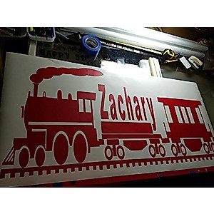 Personalized Custom Name Railroad train wall art decal Children baby room decal