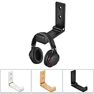 Headphone Stand/Headset Holder Headphone Holder Stand Foldable Wall Hanger Clothes Hook Bracket for Headset Display Support Mount Earphones Accessories PC Gaming Headset Stand ( Color : Black )