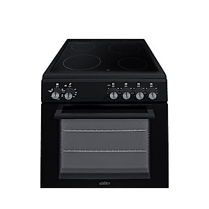 Summit 24” Electric Smooth Top Range, Large 2.44 cu.ft. oven. ADA Compliant, Black - REXT24BL(Black, 24 Inch)