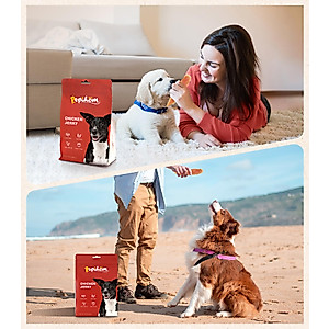 PUPIHOM Chicken Jerky Dog Treats for Dogs 16 OZ 1LBS, Rawhide-Free, Made with Real Breast, Long-Lasting Treats, Dog Training Reward Snacks Dog Chewy Treats