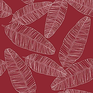 Arden Selections Modern Outdoor Chaise Cushion 21 x 46, Red Leaf Palm