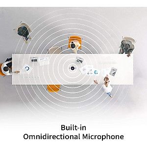 j5create 360 Degree All Around Meeting Webcam - 1080P HD Video Conference Camera with High Fidelity Microphone, USB-C | for Video Conferencing, Online Classes, and Collaboration (JVCU360)