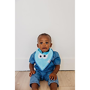 Copper Pearl Baby Bandana Bibs - 4 Pack Soft Cotton Baby Bibs for Drooling and Teething, Absorbent Drool Bibs for Baby Girl and Boy, Adjustable to Fit Newborns to Toddlers, Tons of Styles (Elmo)