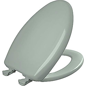 Bemis 1200SLOWT 455 Toilet Seat will Slow Close, Never Loosen and Easily Remove, ELONGATED, Plastic, Seafoam