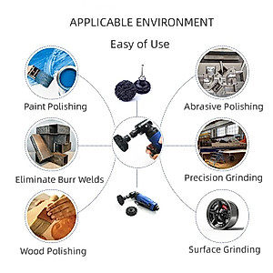 6 Pack 2 Inch Disc Pad Holder Adapter Quick Change Disc Adapter Drill Adapter with 1/4" Shank, Pad Holder Roll Lock Disc Holder for Polishing Sanding Surface, Conditioning Disc Pad Holder Assembly