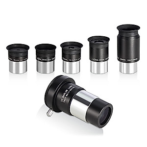 CelticBird 13 Piece Telescope Accessory Kit - 1.25" Telescope Eyepiece and Filter Set with a Sturdy Carry Case - 5pcs Plossl Telescope Eyepieces - 2X Barlow Lens - 7pcs Filters