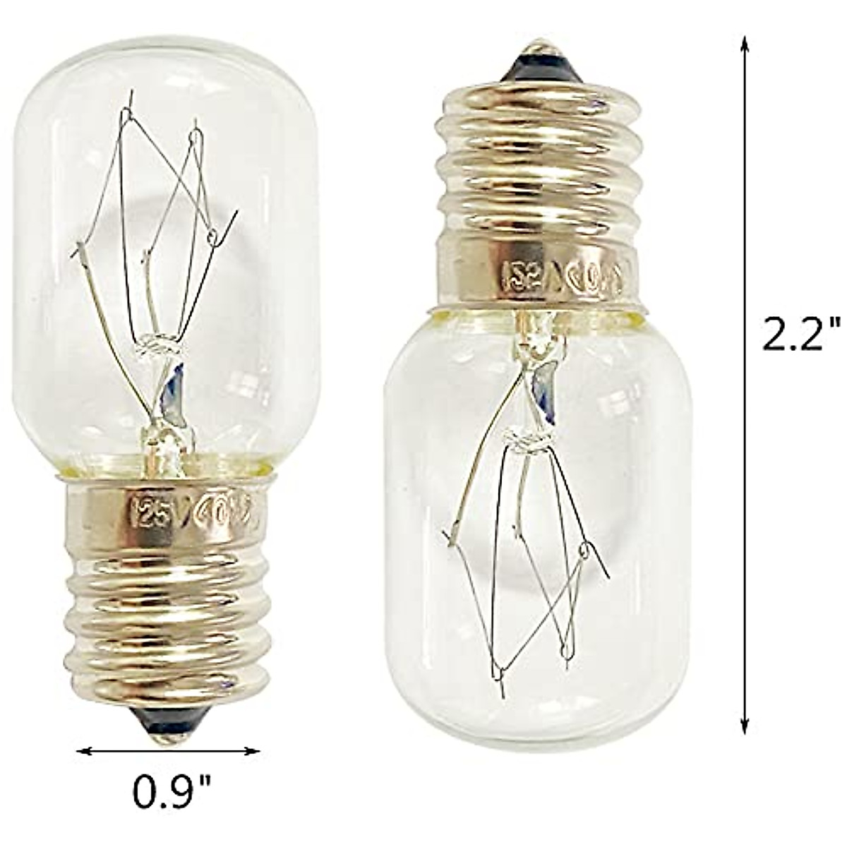 Generic Microwave Light Bulb Over Stove Appliance Replacement 40W Incandescent for Refrigerator, Range Hood E17 Intermediate Base 3W 360lm dimmable Warmwhite 3000K Pack of 2