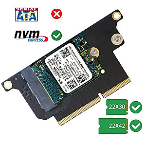 xiwai M.2 NGFF M-Key NVME SSD Convert Card fit for 2016 2017 13" A1708 A1707 A1706