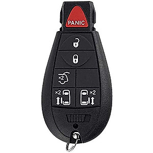 6 Button Keyless Entry Remote Car Key Fob Replacement M3N5WY783X IYZ-C01C Compatible for 2008-2014 Dodge Grand Caravan, 2008-2015 Chrysler Town & Country